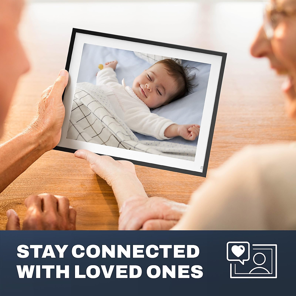 Arktronic 16.7 Inch Extra Large Digital Picture Frame WiFi 32GB, Electronic Photo Frame HD Touch Screen, Motion Sensor, Instantly Share Photos/Videos via App & Email, for Mom