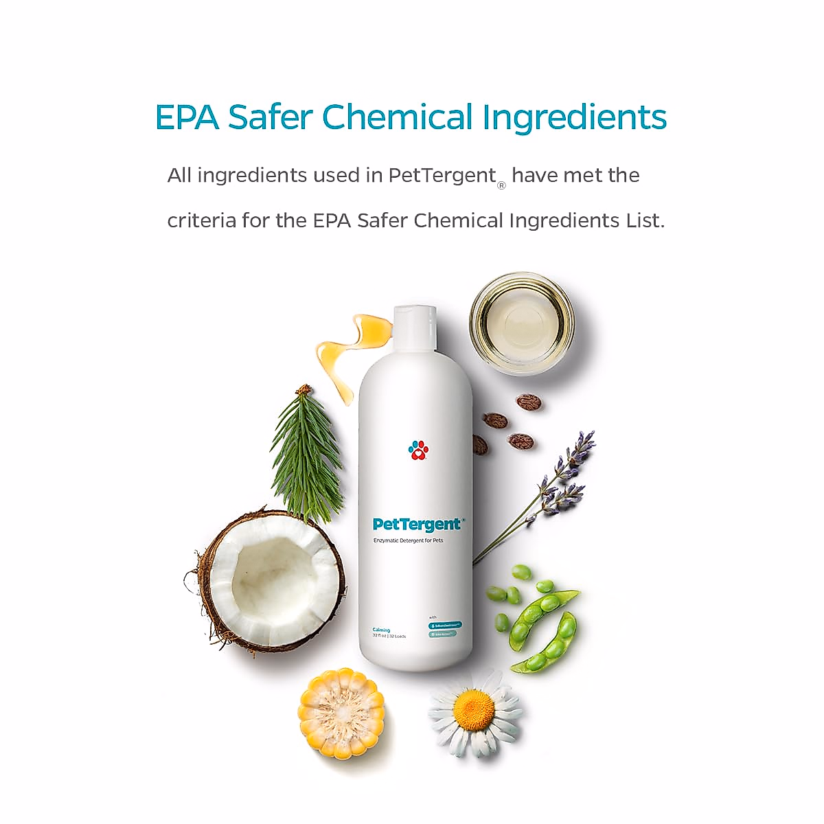 Pet Parents® PetTergent®, Enzymatic Pet Laundry Detergent, 32 oz 32 Loads Pet Stain Remover & Pet Odor Eliminator, Laundry Detergent for Pets (Calming, 32 oz)