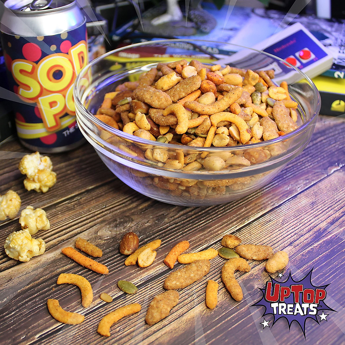 San Juan Spice Trail Mix | 1 LB Bag Spicy Trail Mix — Jalapeno Flavored Pretzels, Hot Peanuts, Pumpkin Seeds, BBQ Sticks, & Nacho Corn Sticks Pub Mix for Backpacking Food, Camping Snacks (16oz)