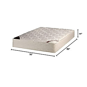Nutan 14-Inch Firm Double sided Tight Top Innerspring Mattress, King, Mink