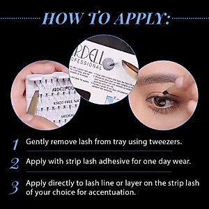 Ardell False Eyelashes Individual Trios Medium Black 4 Pack