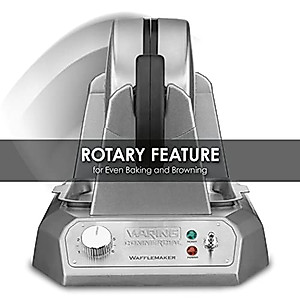 Waring Commercial WWD180 Classic Single Waffle Maker, Coated Non Stick Cooking Plates, Produces 35 waffles per hour, 120V, 1200W, 5-15 Phase Plug