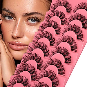 Cluster Lashes Natural Look Wispy Cat Eye Lashes Extensions Fluffy False Eyelashes Individual Lashes Strips DIY Lashes Pack Natural Lashes Clusters 8 Pairs by Newcally