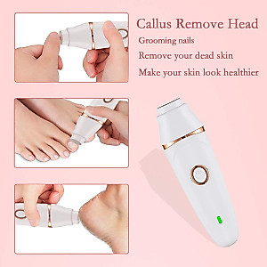 Electric Razor for Women,7 in 1 Painless Lady Shaver Set,Rechargeable Cordless Facial Hair Removal,Bikini Trimmer,for Face,Eyebrow,Nose, Underarm, Arms, Legs