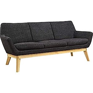 Lorell Quintessence Collection Upholstered Sofa, Black