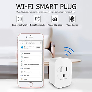 eco4life Smart Outlet, Mini WiFi Plug, Work with Alexa, Google Home, No Hub Needed, App Remote Control, Set Timer, UL Certified (3 Pack)
