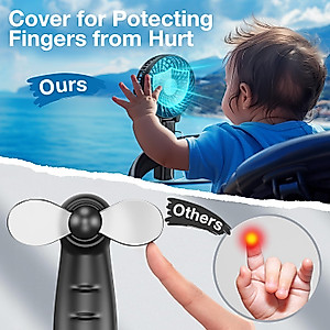 VersionTECH. Mini Handheld Fan, USB Desk Fan, Small Personal Portable Table Fan with USB Rechargeable Battery Operated Cooling Folding Electric Fan for Travel Office Room Household Black