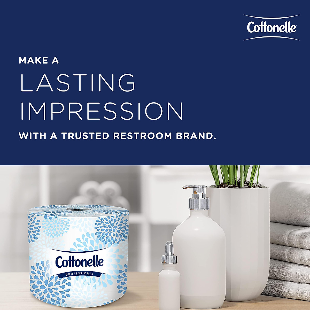 Cottonelle® Professional Standard Roll Bathroom Tissue (17713), 2-Ply, White, 60 Rolls / Case, 451 Sheets / Roll, 27,060 Sheets / Case