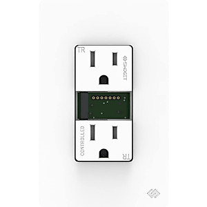 Swidget Customizable Outlet - Add a Wi-Fi or Z-Wave Insert to make it a smart outlet, smart plug, Wi-Fi Plug, Z-Wave Plug. Compatible with Alexa, Google Assistant, IFTTT. 15Amp, Tamper Resistant, ETL