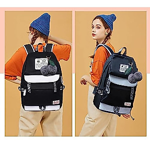 Lmeison Backpack for Girls School Backpacks for Kids Cute Bookbag School Bag for Teen Girls Chidren's Casual Backpack Kawaii Schoolbag for Middle School High School Rainbow Back Pack for Travel