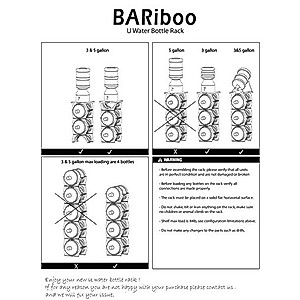 Stackable Water Bottle Storage Rack Best Water Jugs 5 Gallon Organizer. Jug Holder for Kitchen, Cabinet and Office Organizing. Reinforced Polypropylene (3 Plus Shelf, Black)