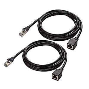Cable Matters 10Gbps 2-Pack Shielded Cat 6 Ethernet Extension Cable 6 ft (Shielded Ethernet Extension Cable, Cat6 Extension, Ethernet Extender, Ethernet Cable Extender)