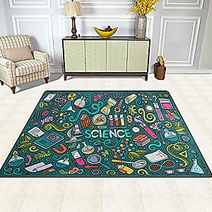 ALAZA Science Chemistry Area Rug Rugs for Living Room Bedroom 7' x 5'