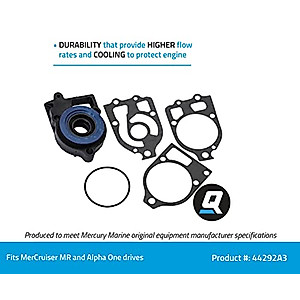 Quicksilver 44292A3 Water Pump Base Repair Kit for Select MerCruiser MR and Alpha One Drives