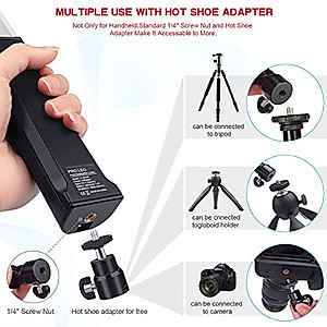 Hagibis RGB Handheld LED Video Light Wand Stick Photography Light 9 Colors,with Built-in Rechargable Battery and Remote Control,1000 Lumens Adjustable 3200K-5600K,Hot Shoe Adapter Included..