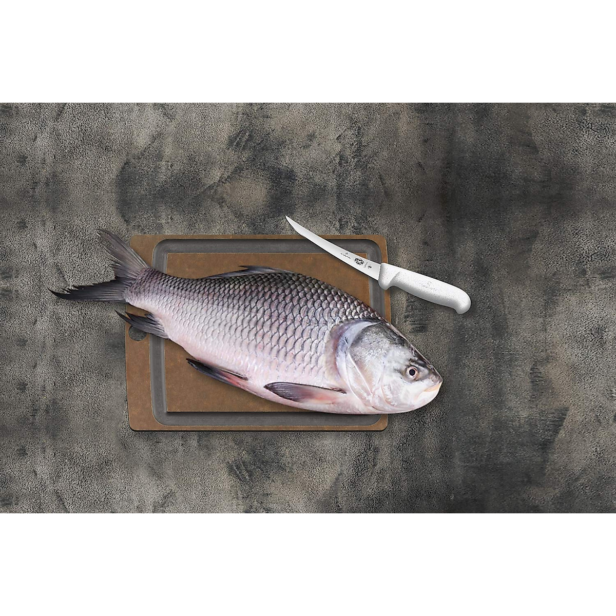 Victorinox Swiss Army Cutlery Fibrox Pro Curved Boning Knife, Semi-Stiff Blade, 6-Inch