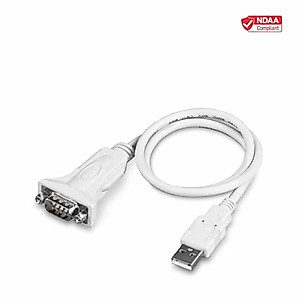TRENDnet USB to Serial 9-Pin Converter Cable, Connect a RS-232 Serial Device to a USB 2.0 Port, Supports Windows & Mac, USB 1.1, USB 2.0, USB 3.0, 21 Inch Cable Length, Plug & Play, White, TU-S9
