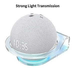 HomeMount Dot 4th Gen Wall Mount, Sturdy Clear Acrylic Wall Shelf Holder, Space Saving Solution Bracket for Dot 3 Dot 4 2Pack