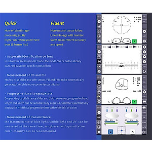 AISITESY Auto Lensmeter Optometry Optics Lensometer Lm-1900pd Auto Digital Lensmeter for Ophthalmology Focimeter with Built-in Printing