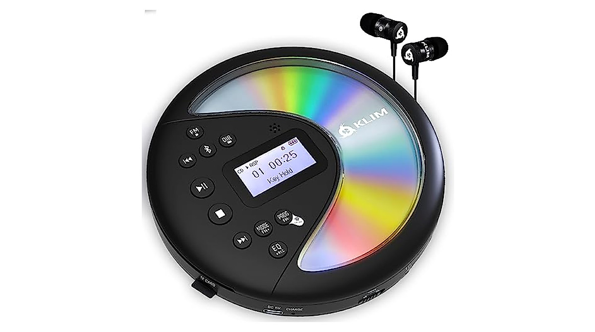 KLIM Discover Portable CD Player with Bluetooth & FM