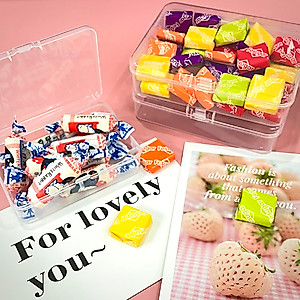 Oarolloy 16pcs Small Plastic Organizer Storage Boxes 4 Sizes Rectangle Clear Plastic Organizer Storage Box Mini Mini Empty Containers with Lids for Beads, Jewelry, Nail Art, Crafting