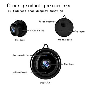 AOLANS Mini Camera 1080P Hidden Camera Indoor Home Security Camera Dimmable/Pet Camera/Nanny cam Security Home Monitor 30 Days Free Cloud Storage or Installation 64G Night Vision for iOS/Android