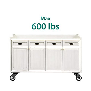 2 inch Swivel Caster Wheels Without Brake and No Noise Wheels, Heavy Duty Casters Total Capacity 600lbs (Pack of 4)