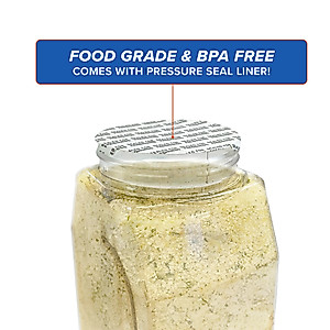 ePackageSupply 32 oz Plastic Spice Jars Bottles Containers are perfect for storing spices, herbs, and powders. Each jar comes with a lined cap, is BPA-free, and proudly made in the USA