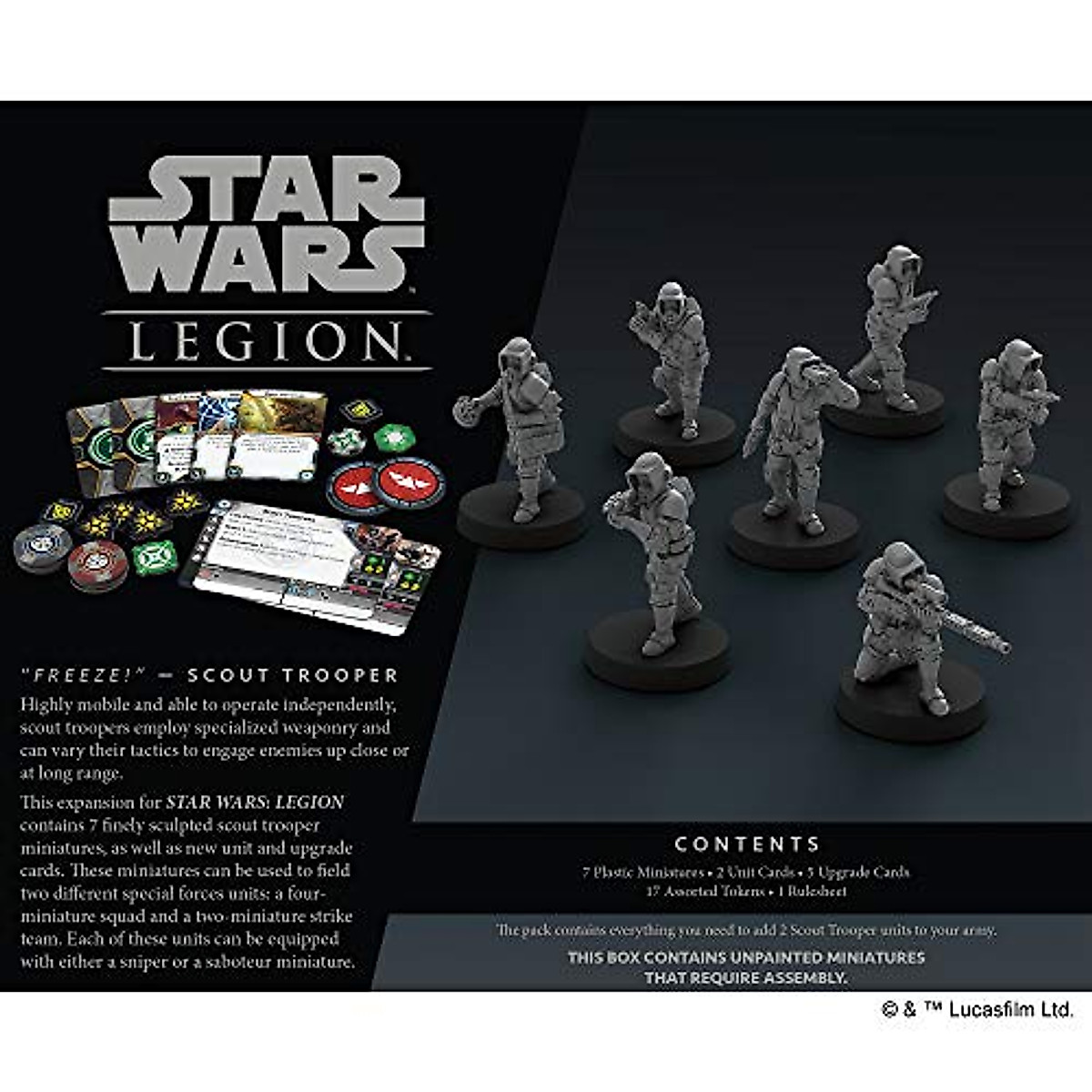 Star Wars: Legion Scout Troopers UNIT EXPANSION - Imperial Special Forces Unleashed! Tabletop Miniatures Strategy Game for Kids & Adults, Ages 14+, 2 Players, 3 Hr Playtime, Made by Atomic Mass Games