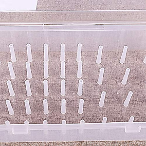 QiancArolBD Sewing Storage Box, Thread Storage, Large Thread Box, 42 Axis Sewing Threads Box Transparent Needle Wire Storage Organizer Containers Threads Case Transparent
