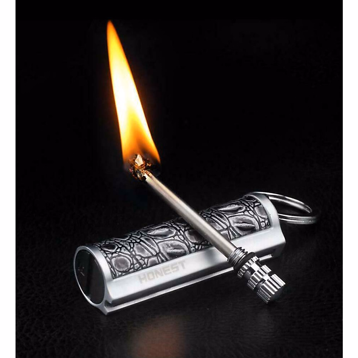 Butane Lighter Jet Torch Flame Windproof Lighter Soft Flame Lighter Candle Igniter(No Fuel) (Kerosene Match)