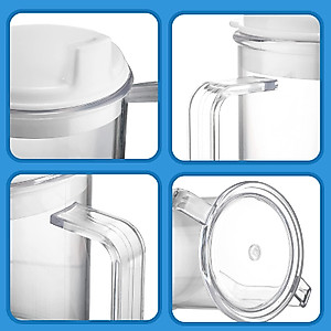 Eaasty Adult Sippy Cup 2 Handle Plastic Mug 10 oz No Spill Cups for Elderly Spill Resistant Lightweight Drinking Mug with Easy to Grasp Handles for Hot and Cold Beverages(6 Pcs)