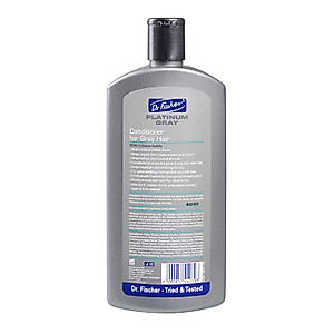 Dr. Fischer Purple Conditioner for Platinum, Silver, Gray and Color Treated Hair - Removes Brassy/Yellow Tones (13.5 fl. oz.)