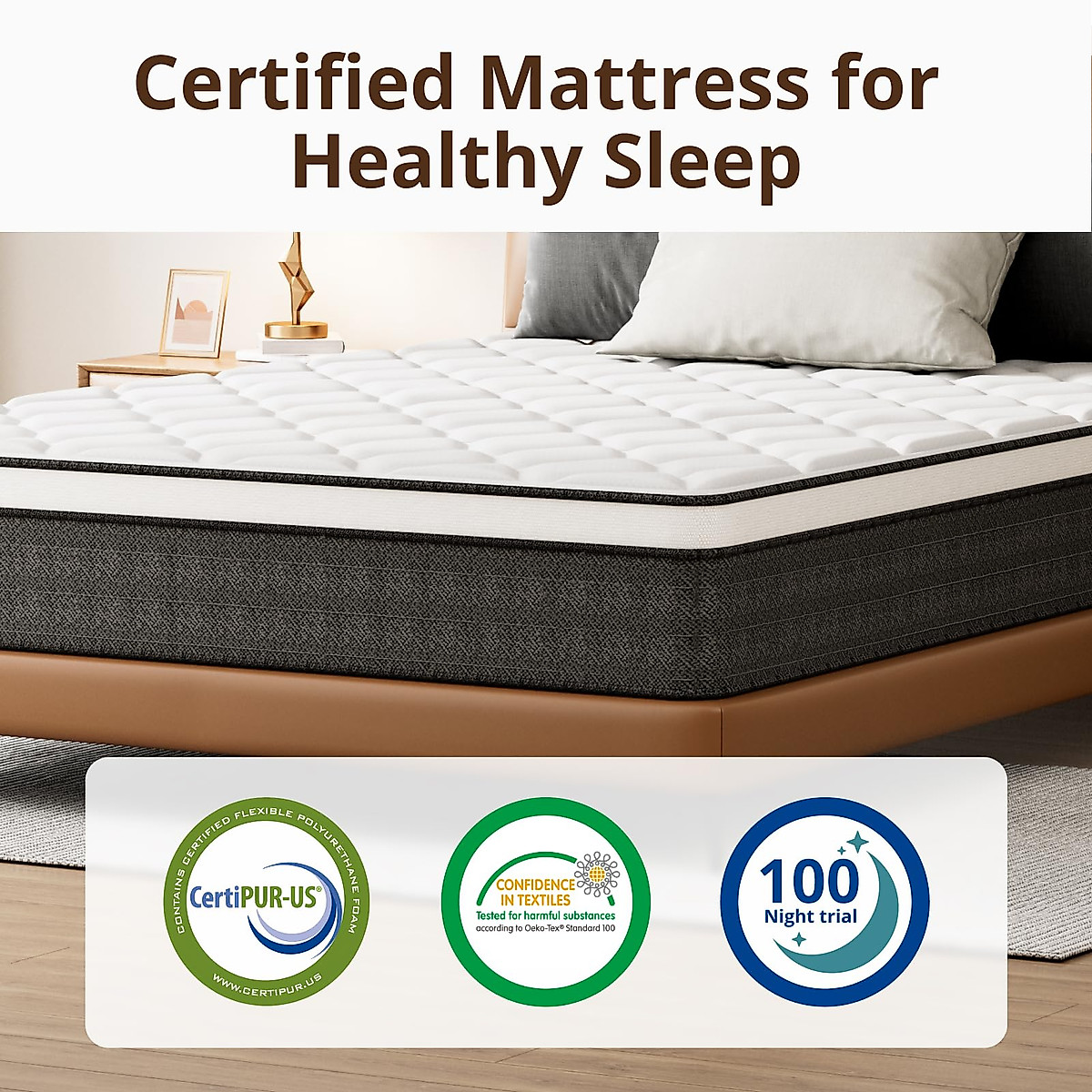 King Size Mattress, EvaStar 12 Inch Gel Memory Foam Mattress for Cooling Comfort Technology and Pressure-Relieving, Hybrid Mattress in a Box, Medium Firm, Breathable, CertiPUR-US, 80"x 76"x12"