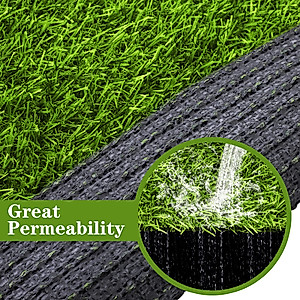 TURSTIN 6 Packs Artificial Grass Square Mat 12 x 12 Inch Fake Grass Turf Patch with Drainage Hole Synthetic Garden Grass Tiles Realistic Grass Rug for DIY Indoor Outdoor