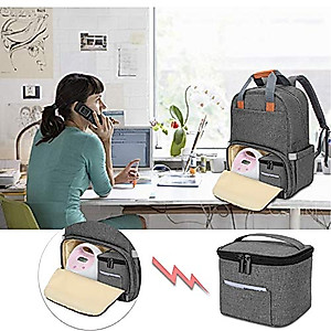LUXJA Breastmilk Cooler Bag (Hold Four 5 Ounce Breastmilk Bottles), Leakproof Breast Milk Cooler for 4 or 5 Ounce Bottles (Bag Only), Gray