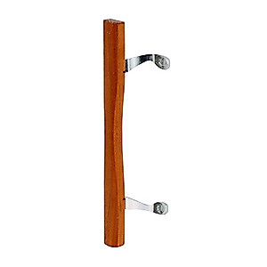 PRIME-LINE C 1032 Keyed Sliding Glass Door Handle Set & Prime-Line MP1034 Sliding Glass Door Pull, Wood Handle, Diecast Construction, Chrome, Pack of 1