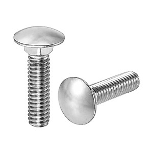 uxcell 5/16-18x1-1/4 Carriage Bolt Round Head Square Neck 304 Stainless Steel 20pcs