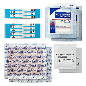 Clozex Complete Emergency Laceration Kit - Repair Wounds Without Stitches. FDA Cleared Skin Clean Cover Closure Device for 2 Individual Or Combine for 2 1/2 in. Length