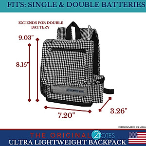 o2totes USA Backpack Fit For Inogen One G5, Inogen Rove 6, fits standard & double batteries, zippered bottom, Pockets for Inogen Accessories (Backpack only, does not contain the unit)