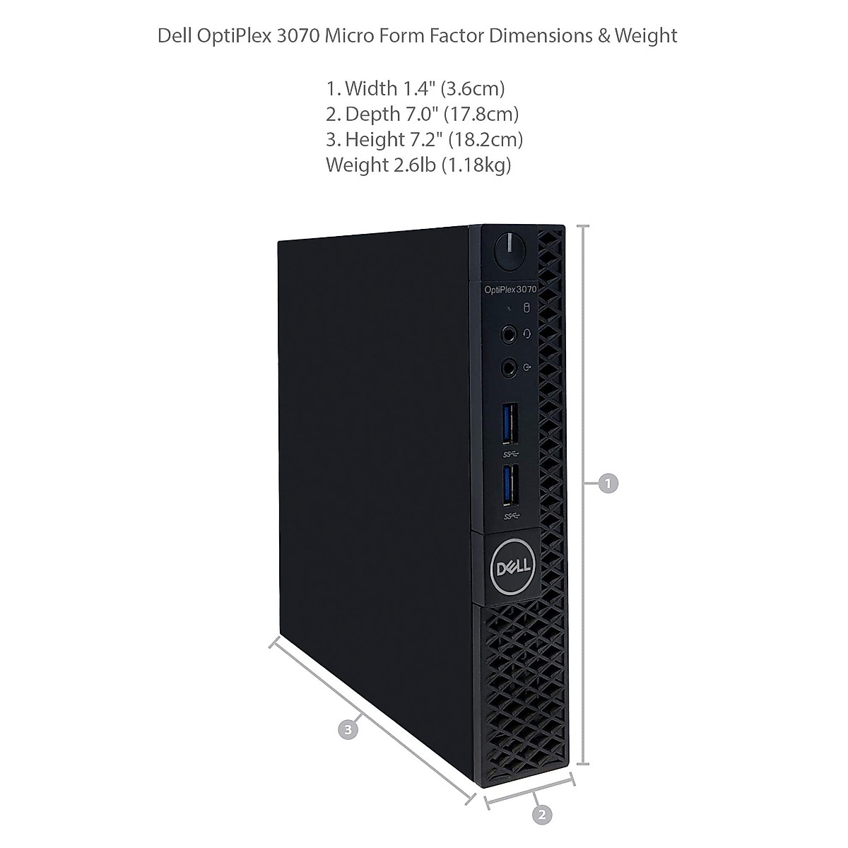 Dell Optiplex 3070 MFF Micro Form Factor Desktop - 9th Gen Intel Core i5-9500T 6-Core up to 3.70 GHz CPU, 16GB DDR4 Memory, 512GB SSD, Intel UHD Graphics 630, Windows 10 Pro (64-bit) (Renewed)