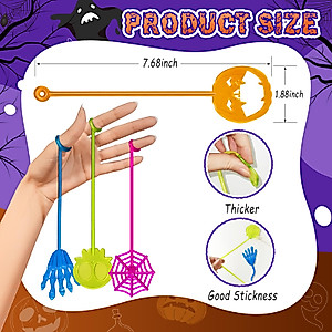 Halloween Sticky Hands Bulk 42PCS Halloween Party Favors for Kids Stretchy Halloween Sticky Hand Toy Halloween Goodie Bag Fillers Party Supplies Halloween Toys Classroom Prizes for Kids