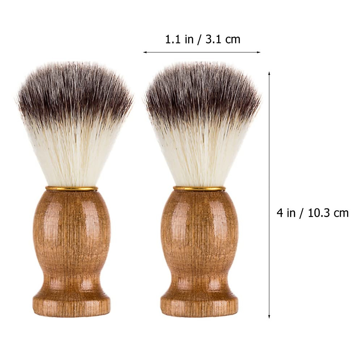2pcs Shaving Shave Brush Barber Supplies Shaving for Men Beard Brush Barber Brush Wood Handle Shave Brush Shave Brush for Men Shave Accessory