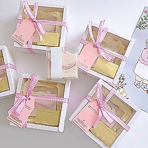 VGoodall Pink Gingham Ribbon, 3/8 x 50Yd Picnic Craft Ribbon Pink Ribbons for Hair Accessories Craft and Christmas Gift Wrapping