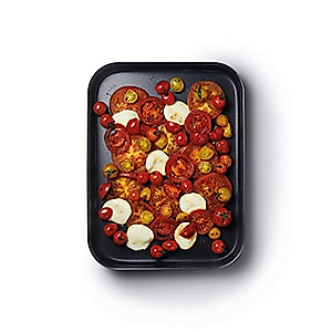 MasterClass Hard Anodised Aluminium Baking Tray, 42 x 31 cm Deep Tin with Teflon Non Stick Coating, Black