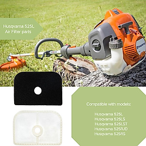 NIMTEK 2 Pack of 576401601 577851501 Air Filters for Husqvarna 525L 525LS 525LST 525RJD Craftsman Jonsered McCulloch Poulan Pro RedMax Sears Trimmer