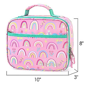mibasies Kids Lunch Box for Girls and Boys Toddler Insulated Lunch Bag (Rainbow)