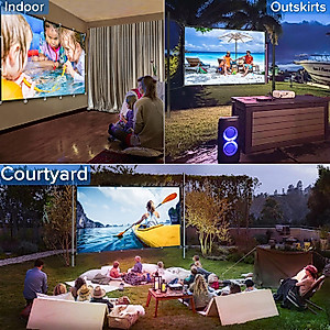 Projector Screen, 120-inch CENTURY-STAR Movie Screen Outdoor & Indoor Wrinkle-Free Nylon Fabric Video Projection Screen (3D 4K HD 16: 9 Front & Rear Projection) Foldable & Portable with Carry Bag