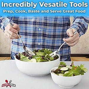 Super Elegant, Heavy Duty Serving Spoon 1 Pc Set. Stainless Steel Slotted Spoons to Serve Pasta and Vegetable. Best Flatware for Buffet and Family Style Dining, Catering, Banquets and Dinner Parties