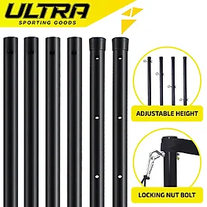 Volleyball Net Outdoor - Includes 32x3 Feet Regulation Size Net, 8.5-Inch PU Volleyball, Carrying Bag, Boundary Lines, Steel Poles & Pump - Volleyball Net for Backyard, Beach, or Pool